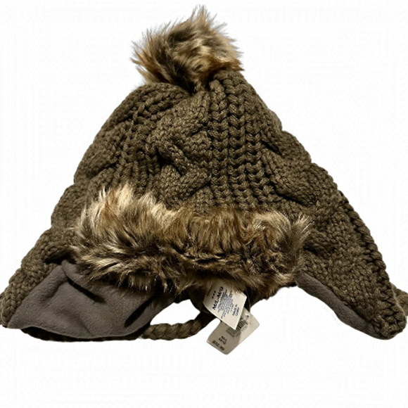 GAP | Accessories | Nwt Gap Brown Ml Trapper Hat Toque Faux Fur Braided ...